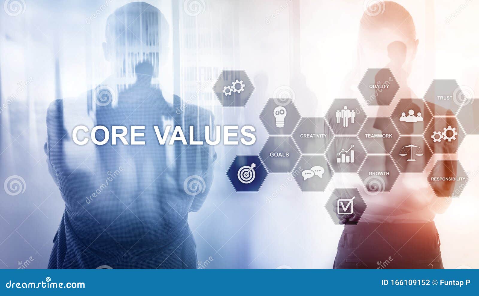 Core Values Concept on Virtual Screen. Business and Finance Solutions ...