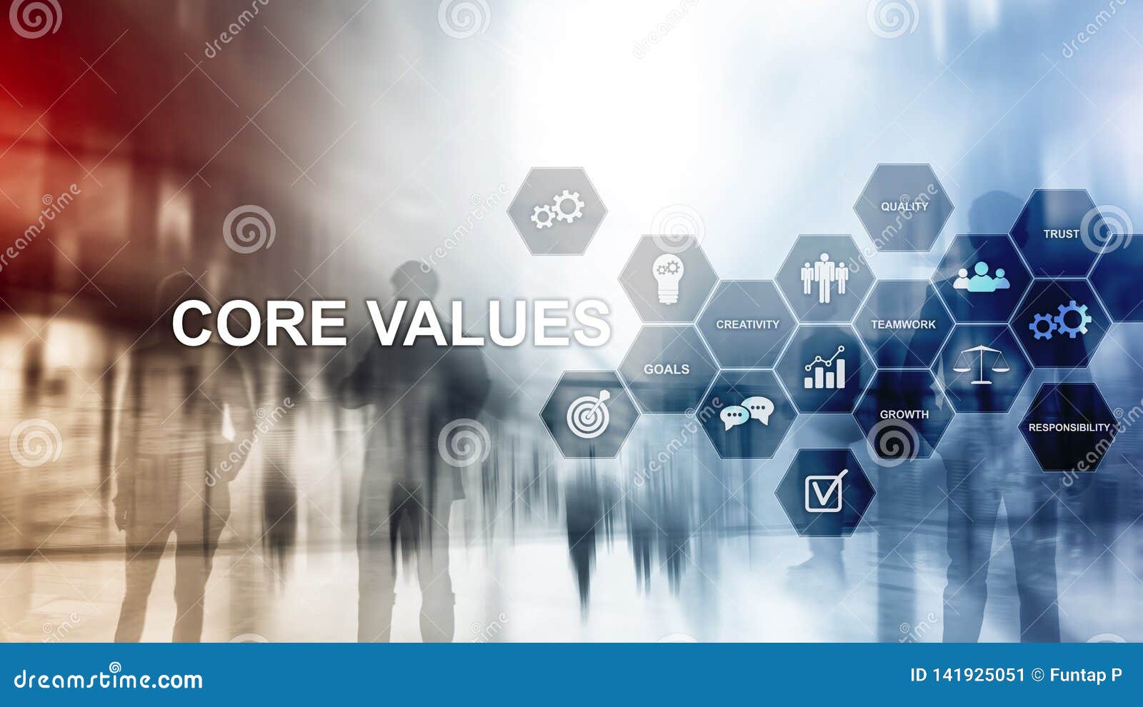 Core Values Concept on Virtual Screen. Business and Finance Solutions ...