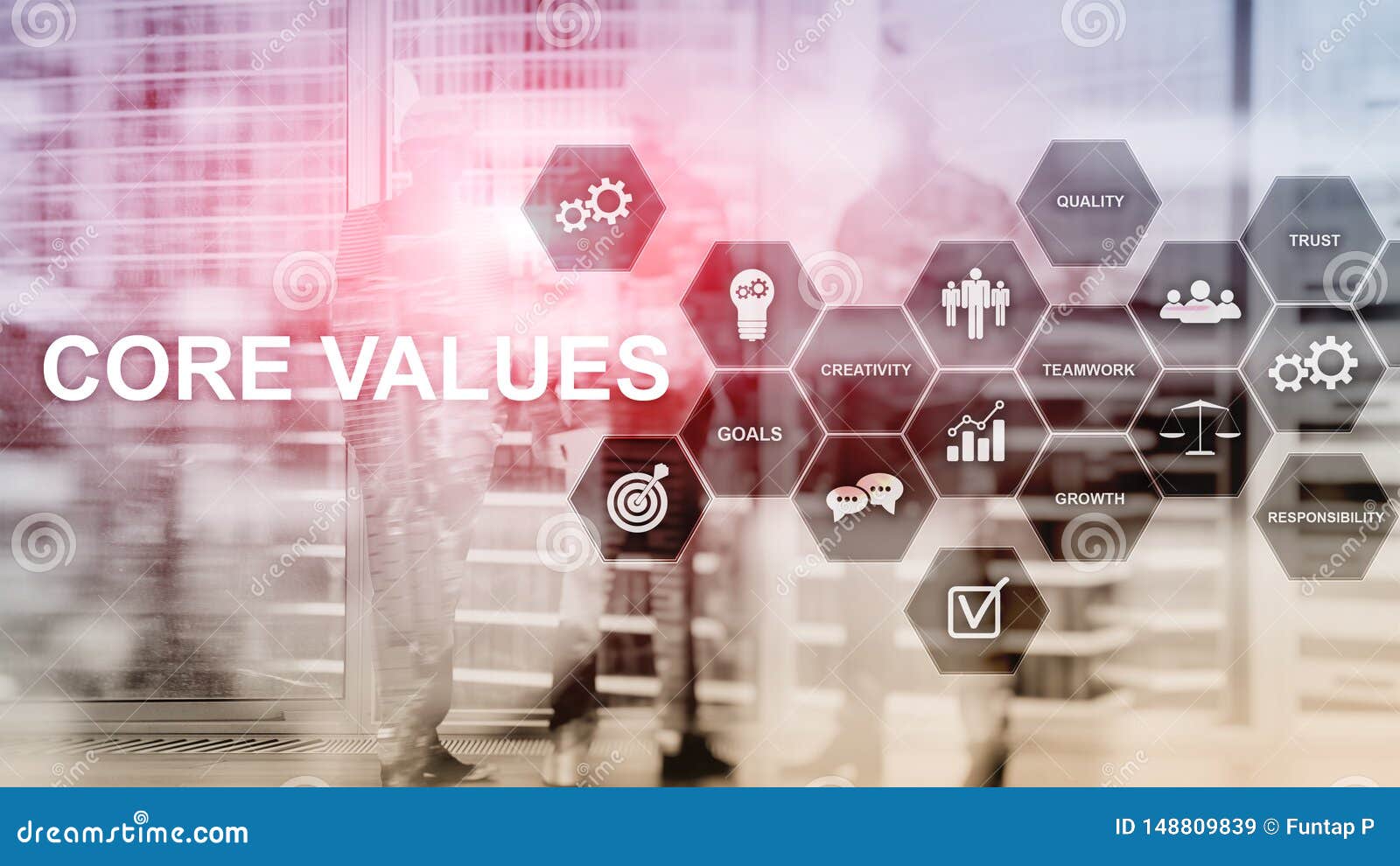 Core Values Concept on Virtual Screen. Business and Finance Solutions ...