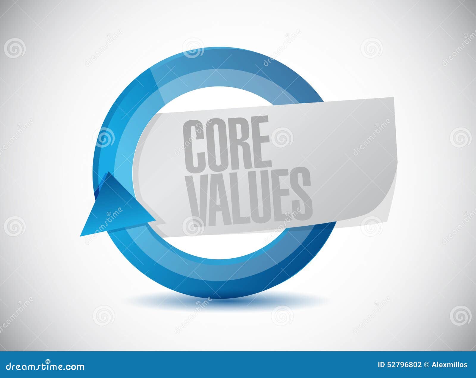 Core Values Cycle Sign Illustration Design Stock Illustration ...