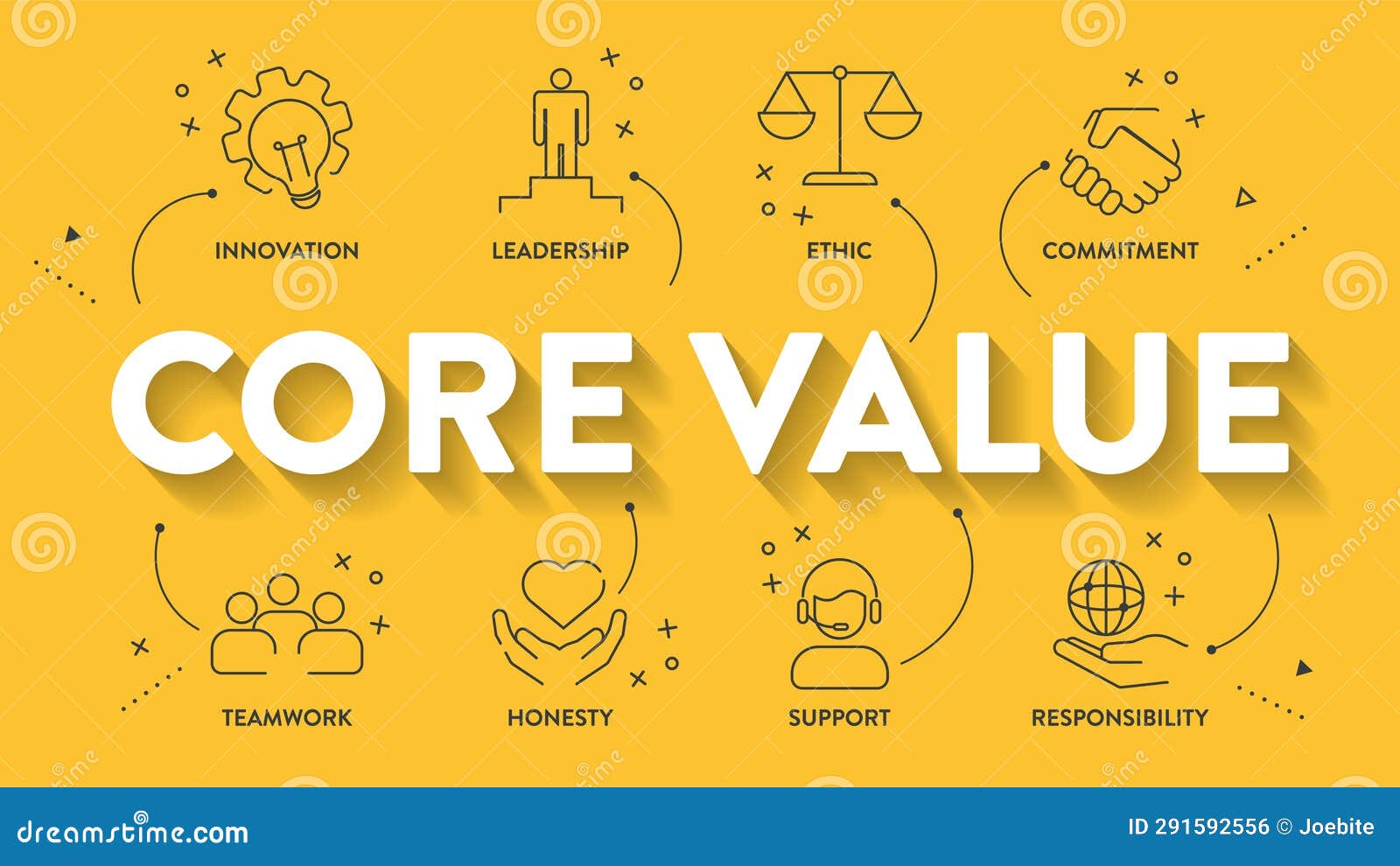 Core Values Diagram Infographic Template with Icon Vector Has ...