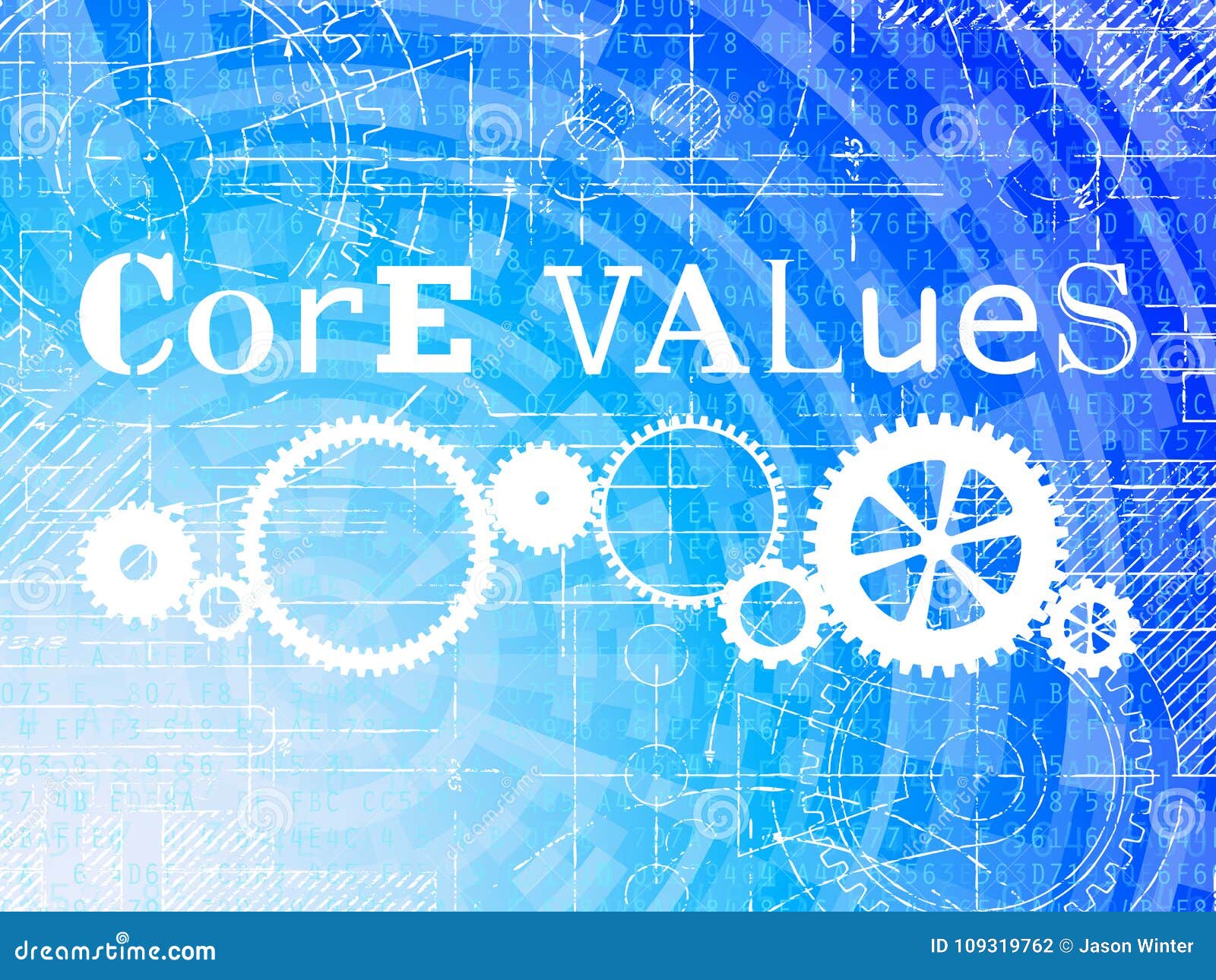 Core Values High Tech Background Stock Vector - Illustration of core ...