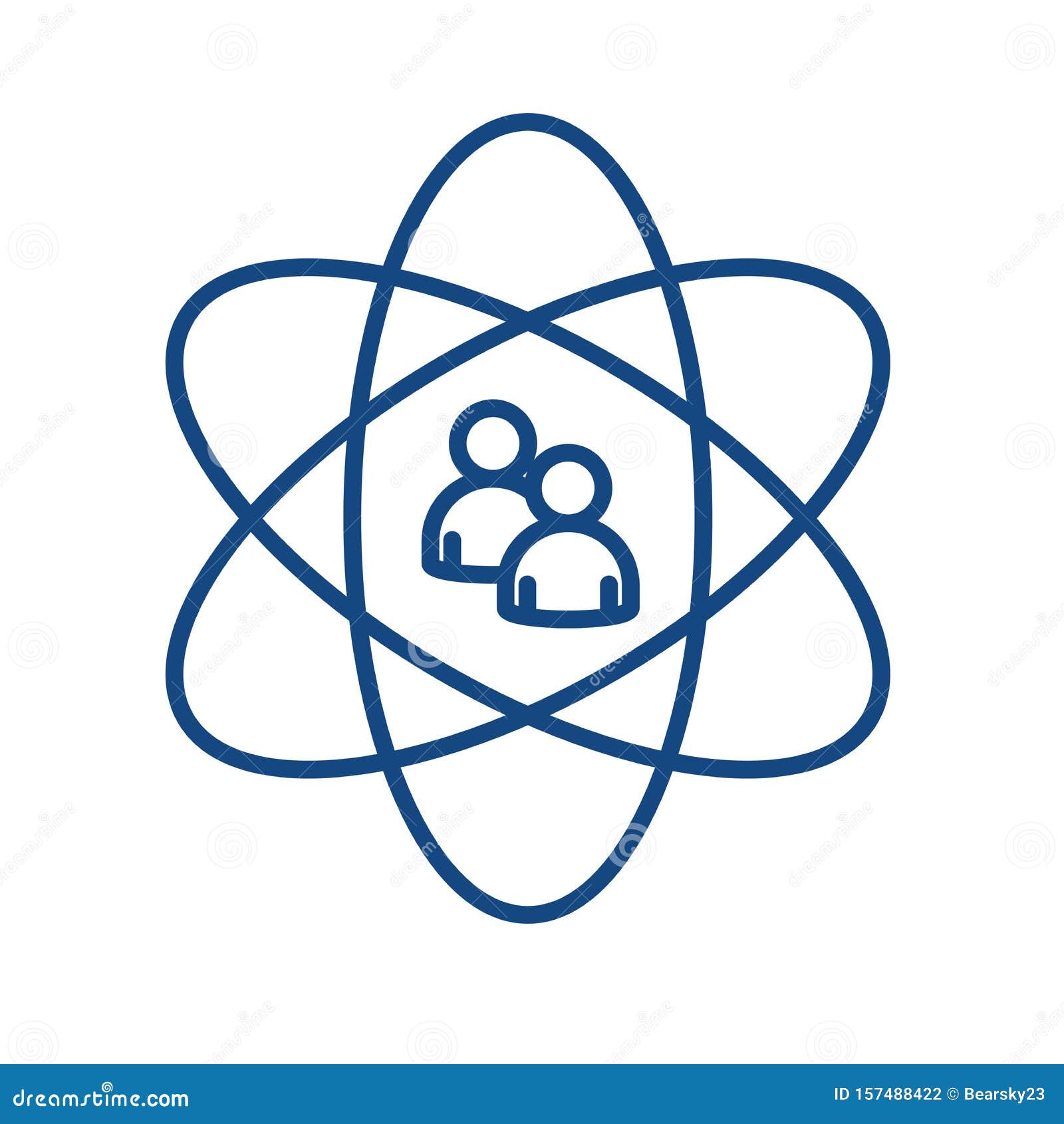 Core Values Icon with Little People Inside the Matrix or Helix Stock ...