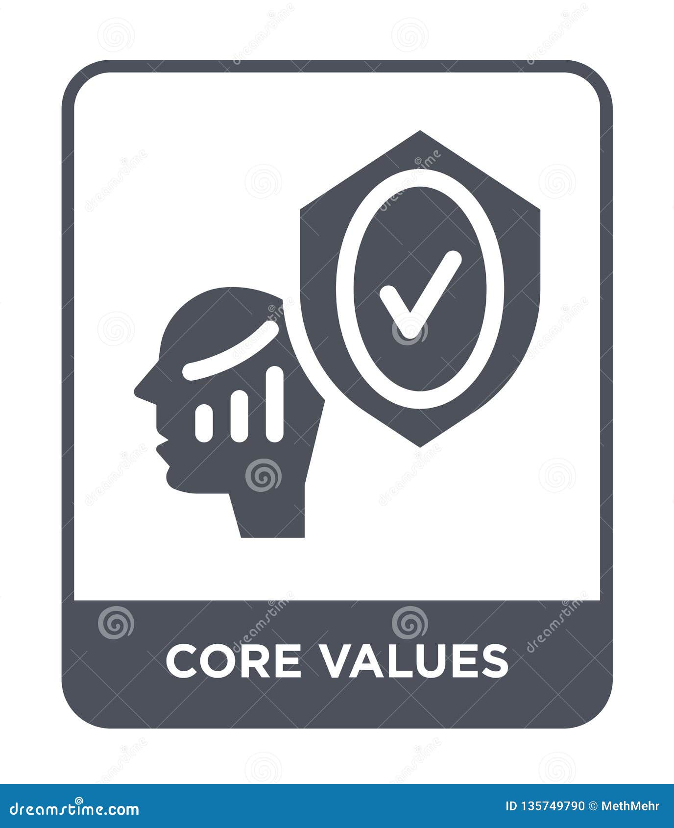Core Values Icon in Trendy Design Style. Core Values Icon Isolated on ...