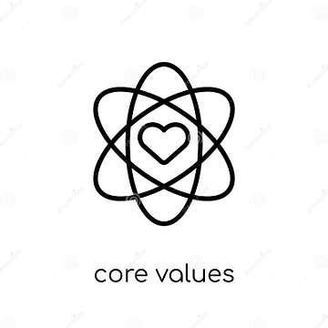 Core Values Icon. Trendy Modern Flat Linear Vector Core Values I Stock ...