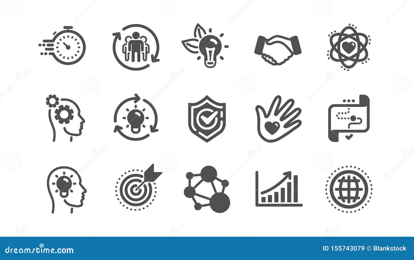 Core Values Icons. Integrity, Target Purpose And Strategy. Helping Hand ...