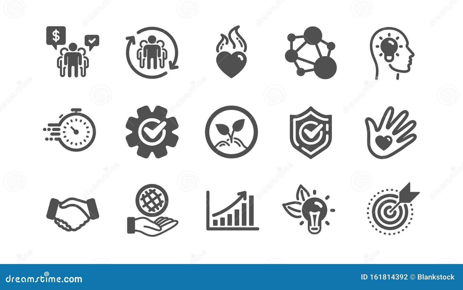Core Values Icons. Integrity, Target Purpose And Strategy. Trust ...