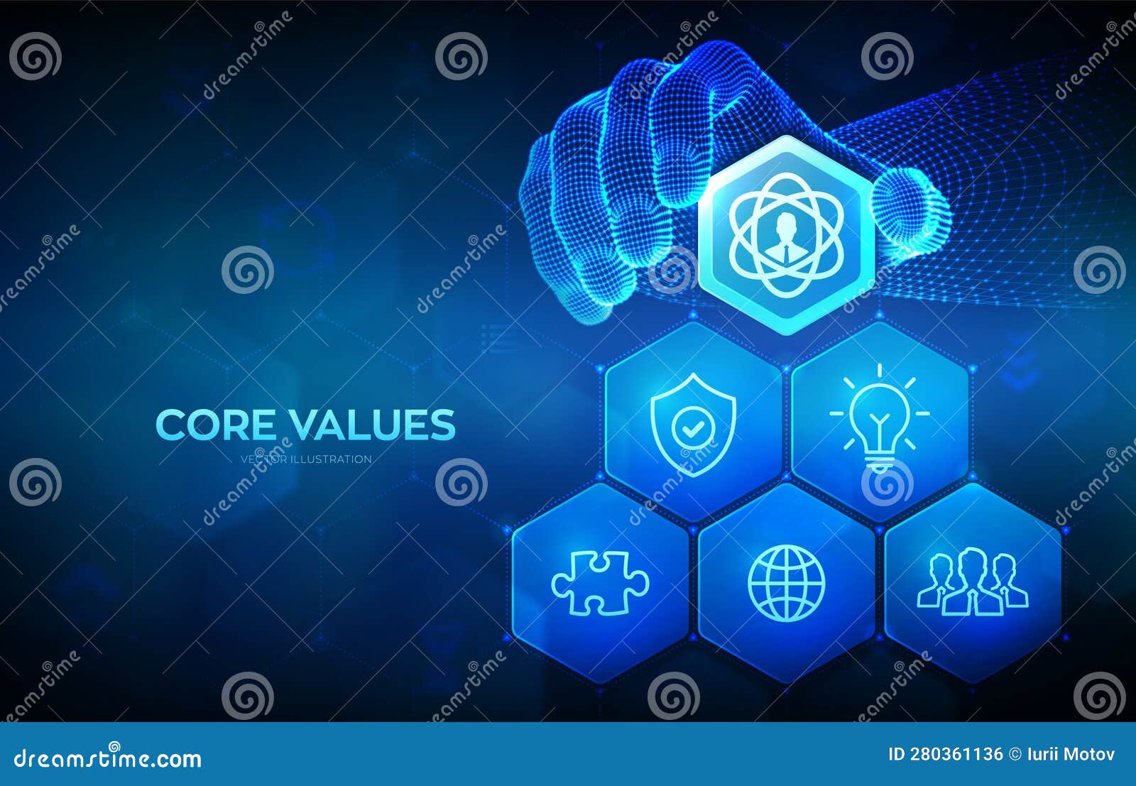 Core Values Infographic. Responsibility Ethics Goals Company Business ...