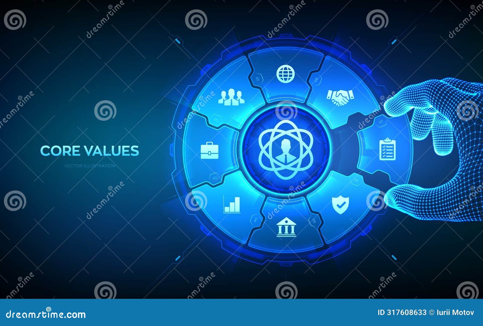 Core Values Infographic. Responsibility Ethics Goals Company Business ...