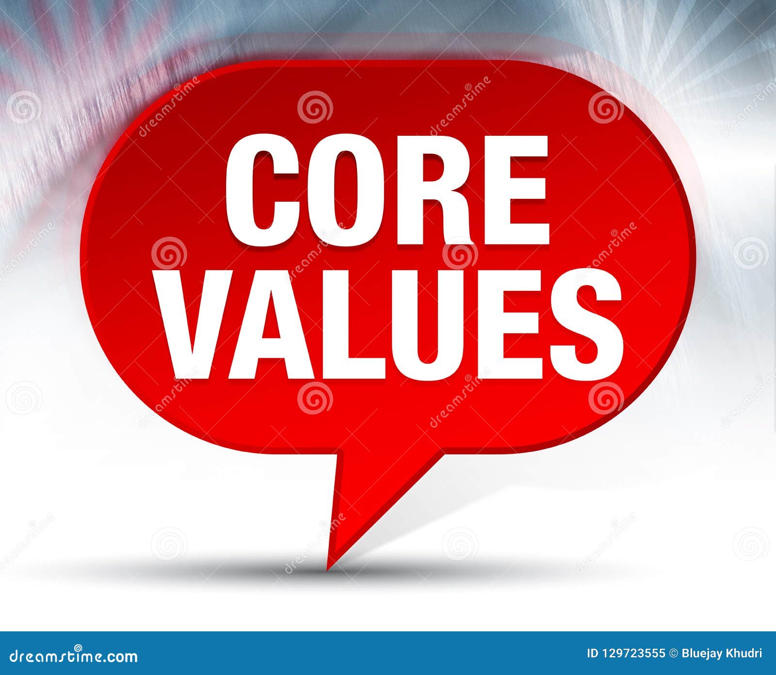 Core Values Red Bubble Background Stock Illustration - Illustration of ...