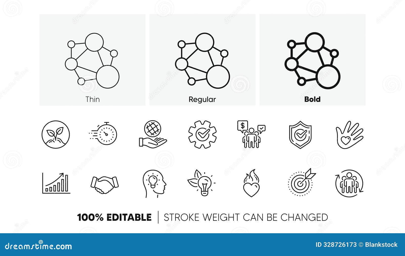 Values Line Icons Collection. Integrity, Hsty, Respect, Compassion ...