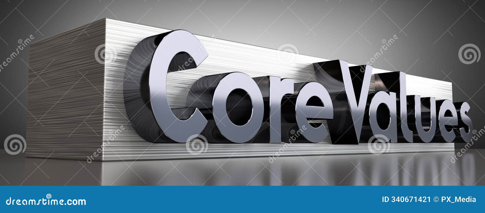 Core Values - Metal Typographical Concept Stock Illustration ...