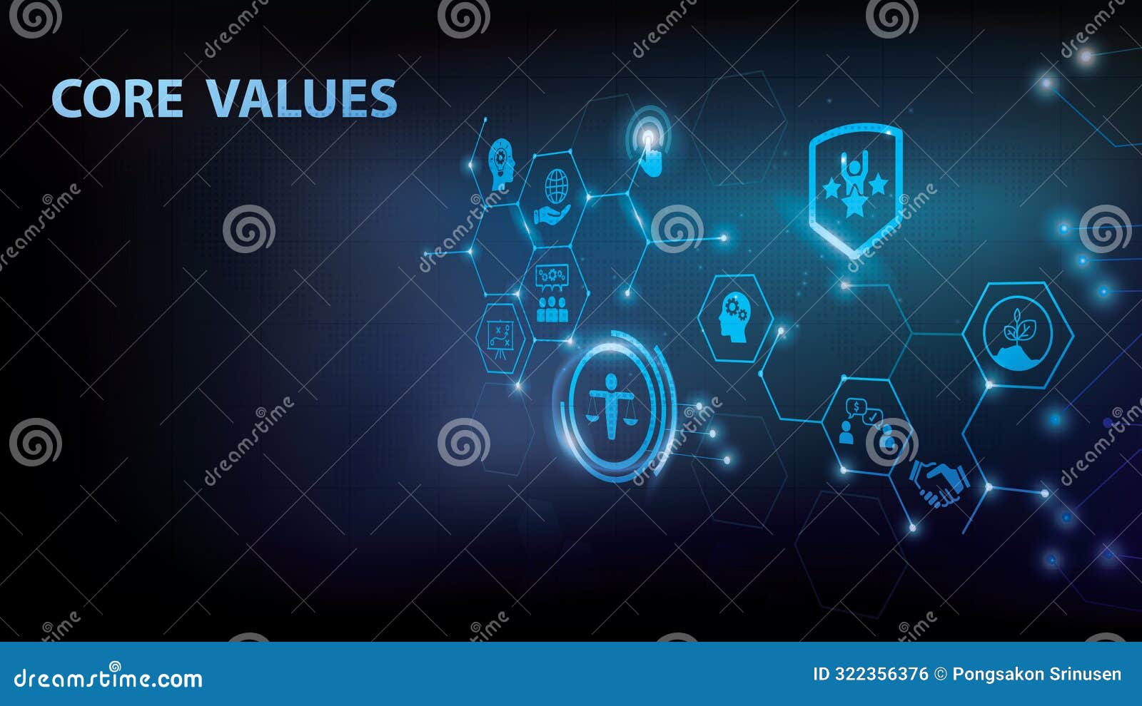 Core Values - Mission, Integrity Value Icon Set with Vision Stock ...
