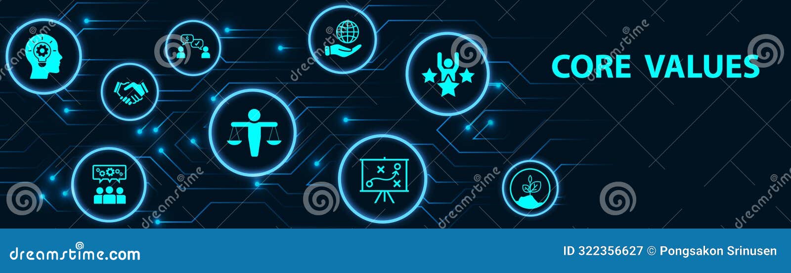 Core Values - Mission, Integrity Value Icon Set with Vision Stock ...