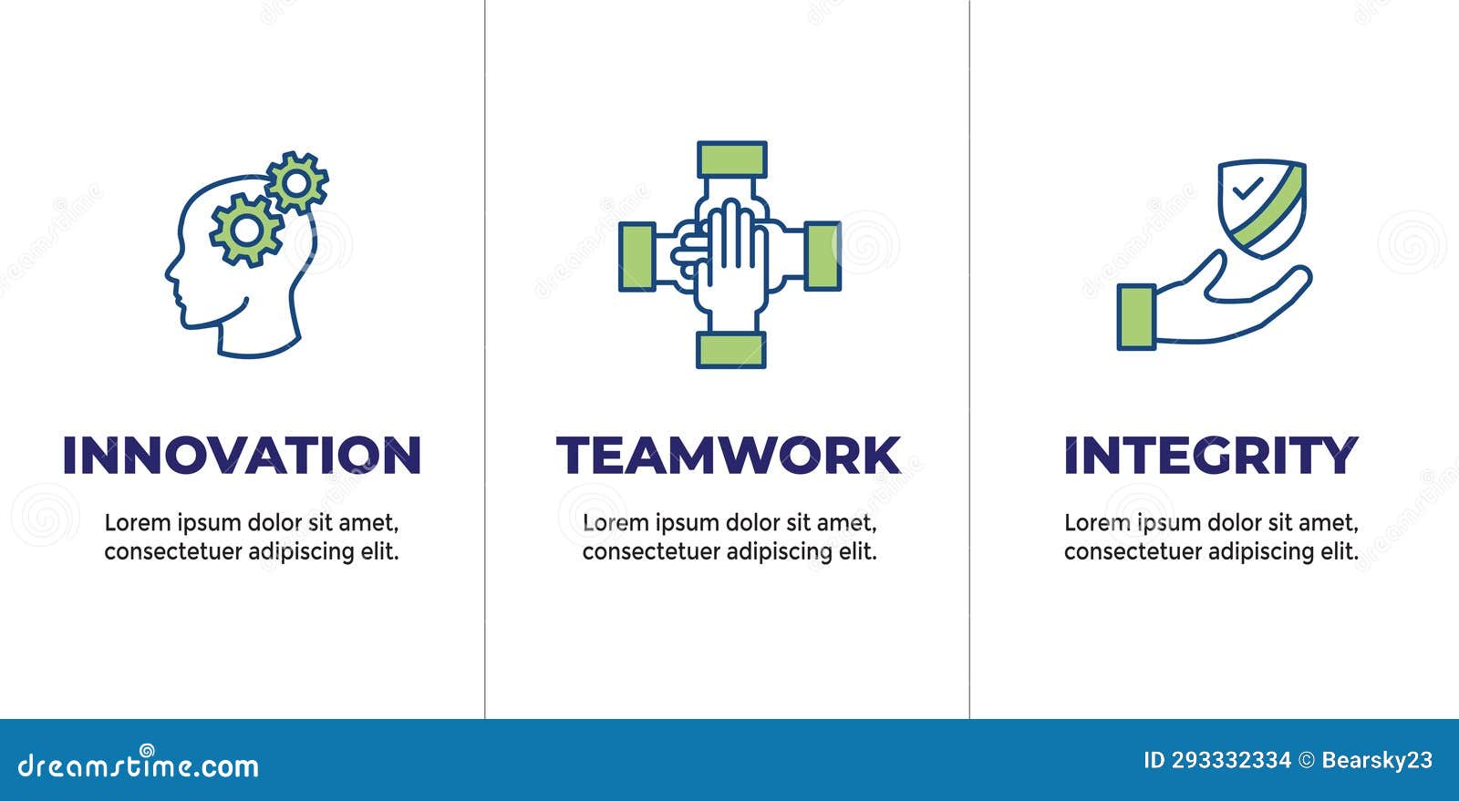 Core Values or Mission and Vision Icon Set Stock Vector - Illustration ...