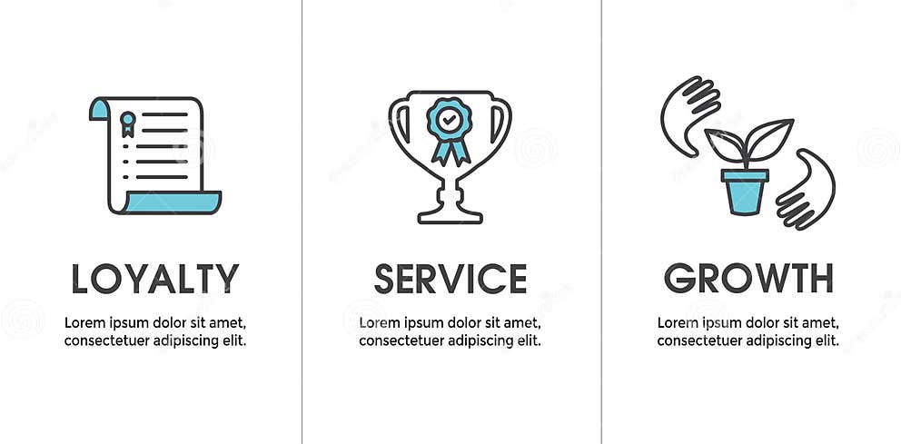 Core Values or Mission and Vision Icons Stock Vector - Illustration of ...