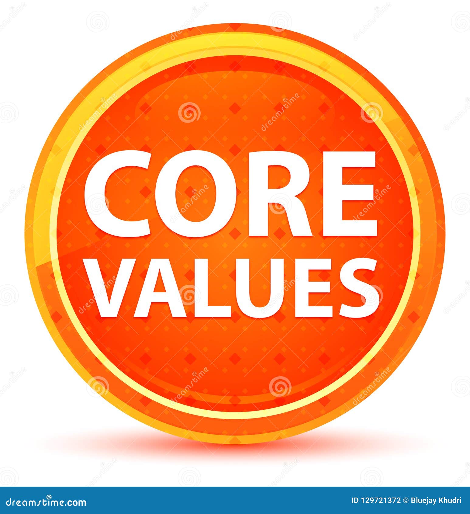 Core Values Natural Orange Round Button Stock Illustration ...