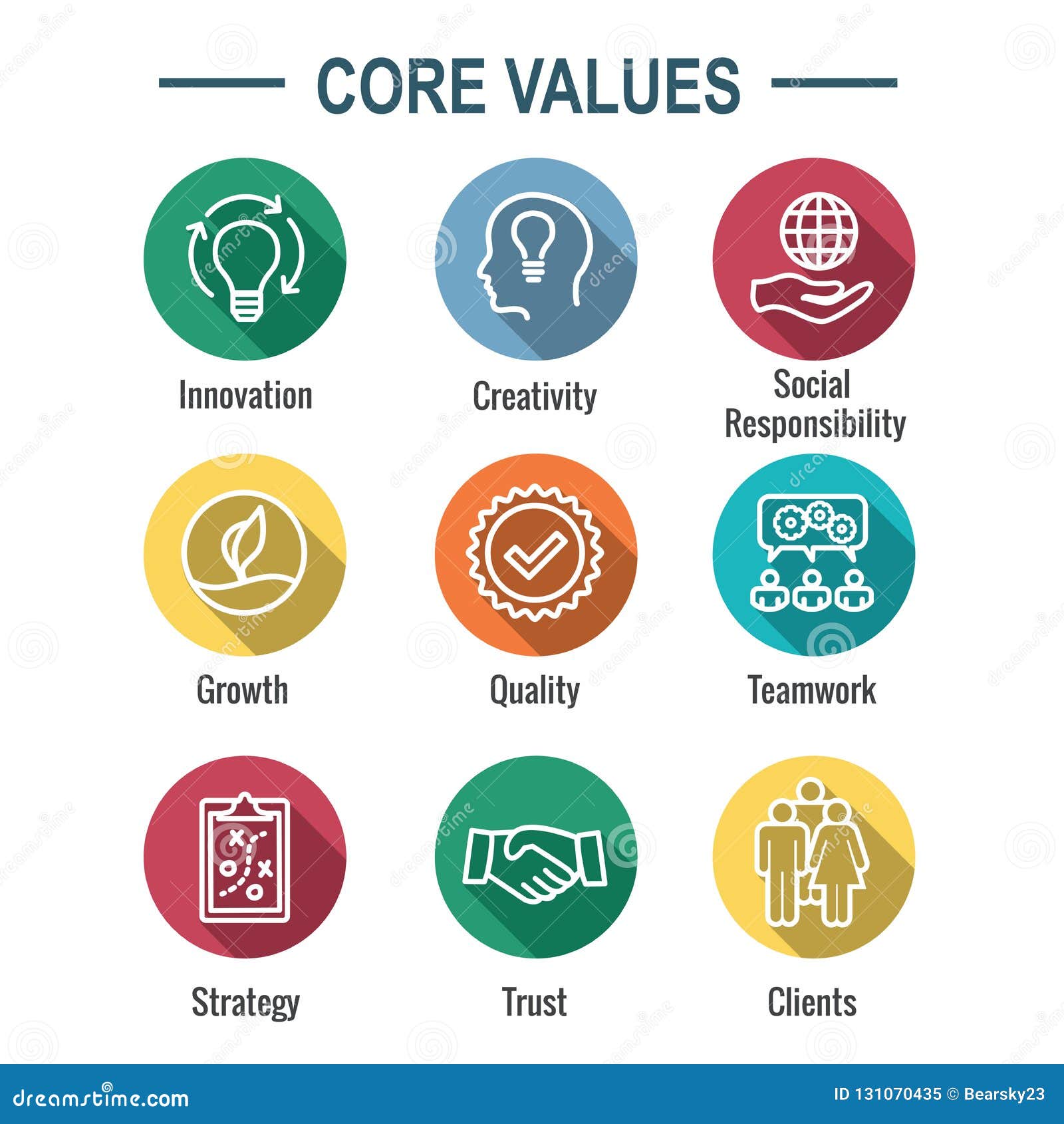 Core Values Outline / Line Icon Conveying Integrity - Purpose Stock ...