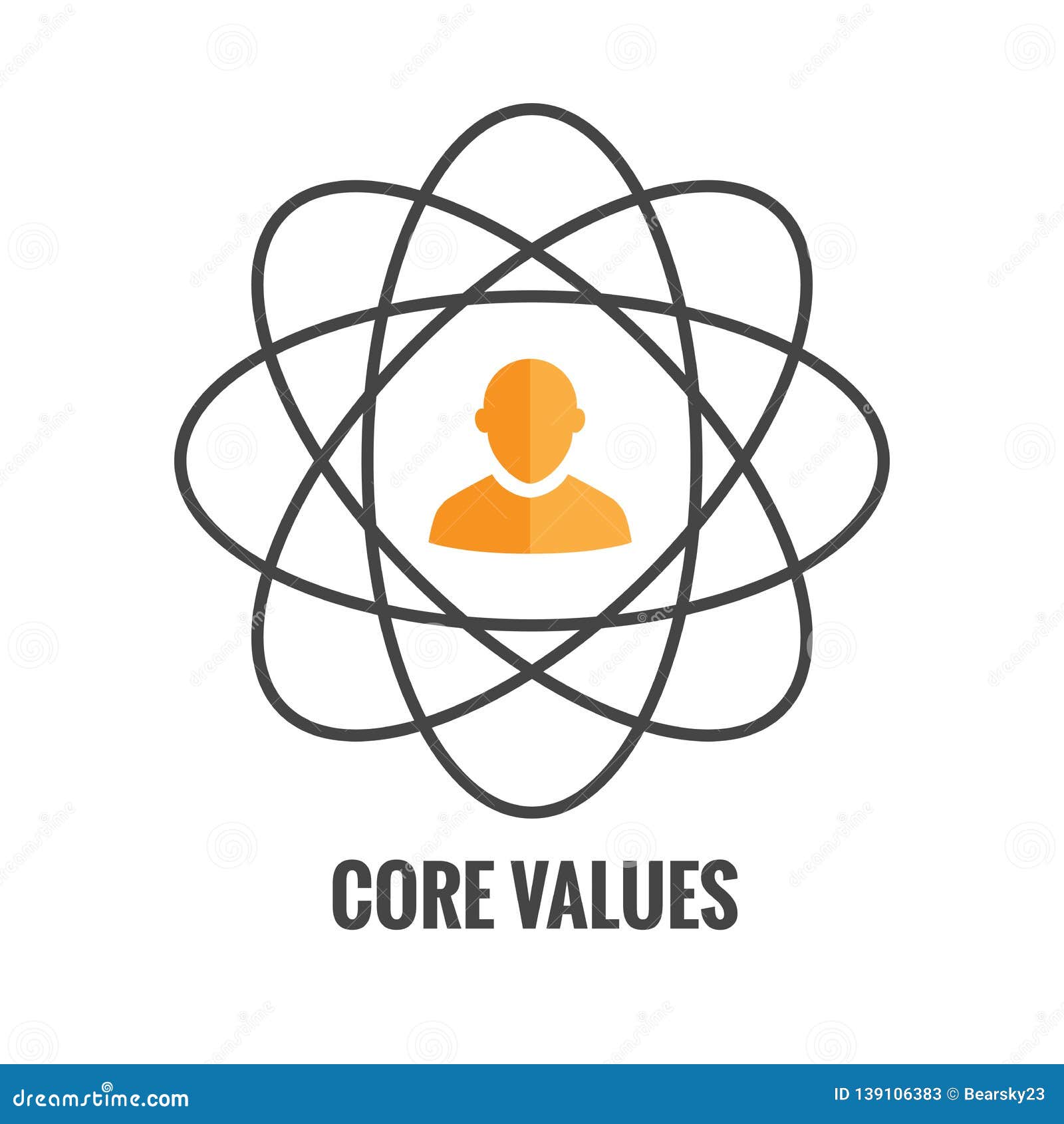 Core Values Outline / Line Icon Conveying Integrity / Purpose Stock ...