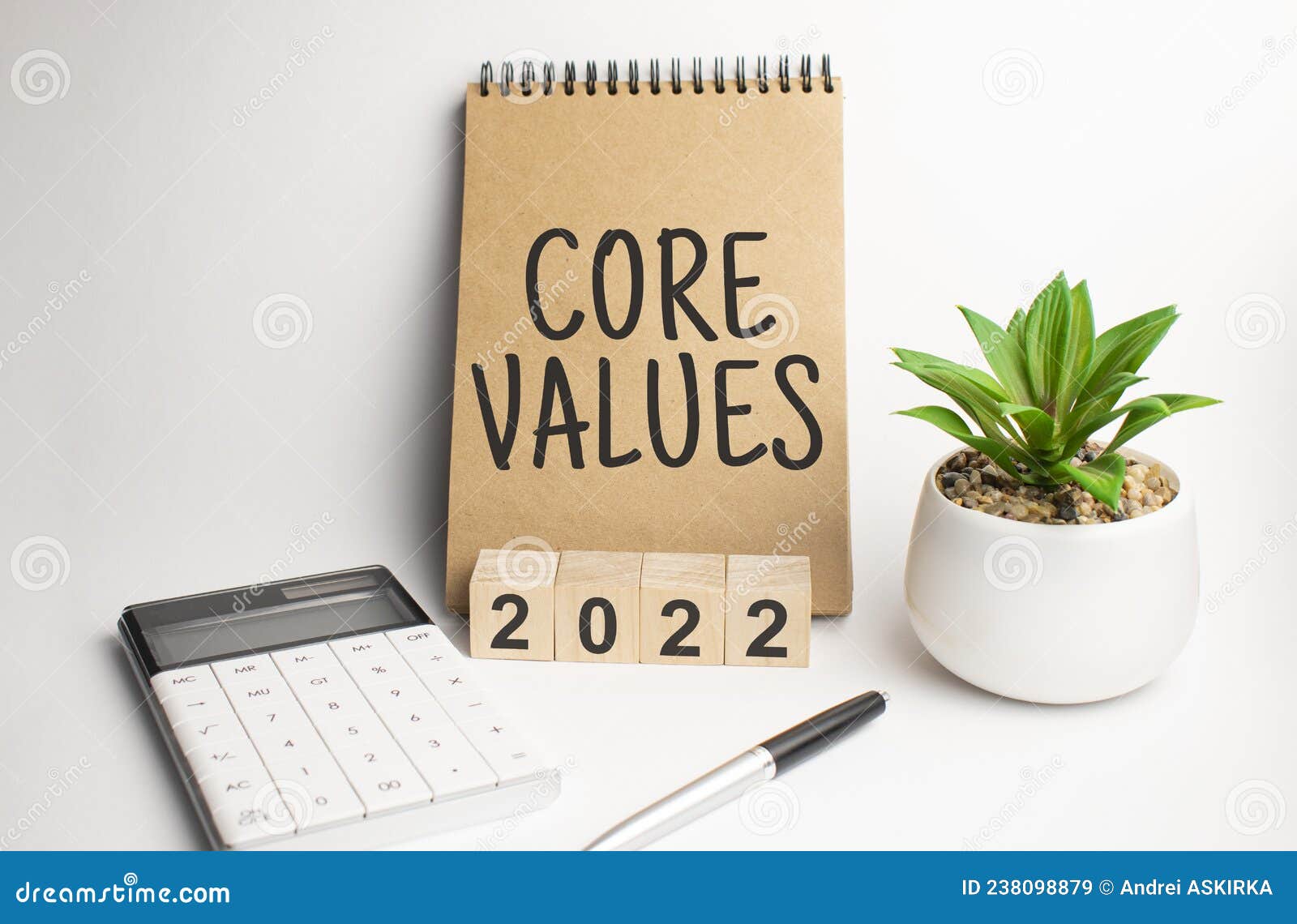 Core Values on Paper Notepad on Office Work Place Stock Image - Image ...