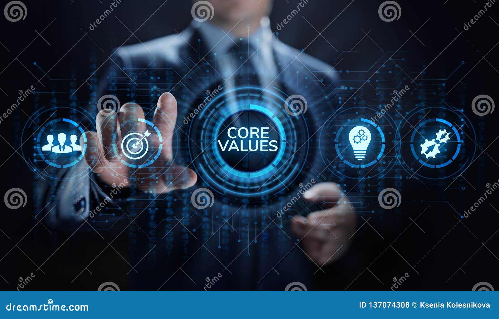 Core Values Responsibility Company Ethic Business Concept. Stock Photo ...