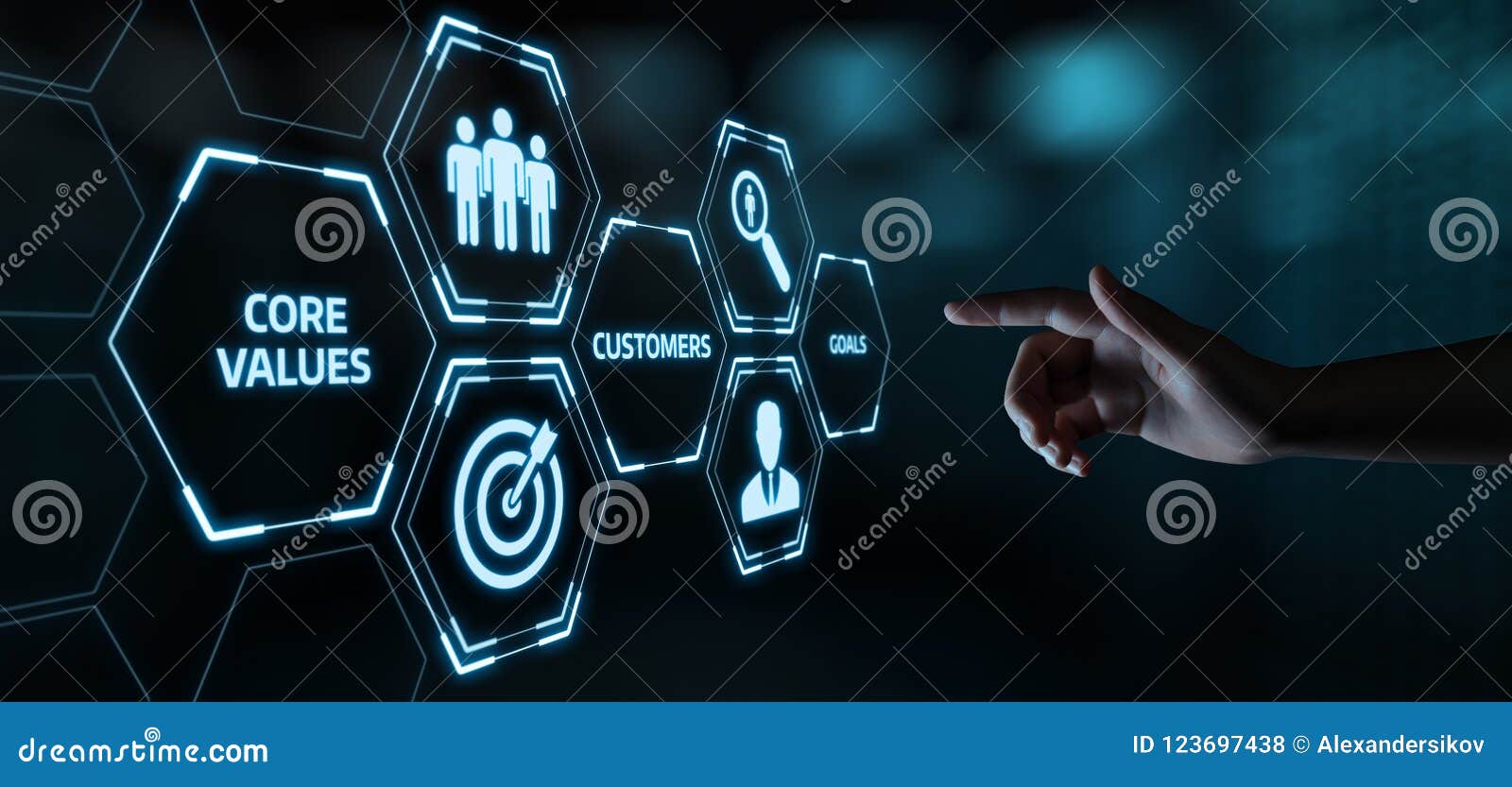 Core Values Responsibility Ethics Goals Company Concept Stock Photo ...