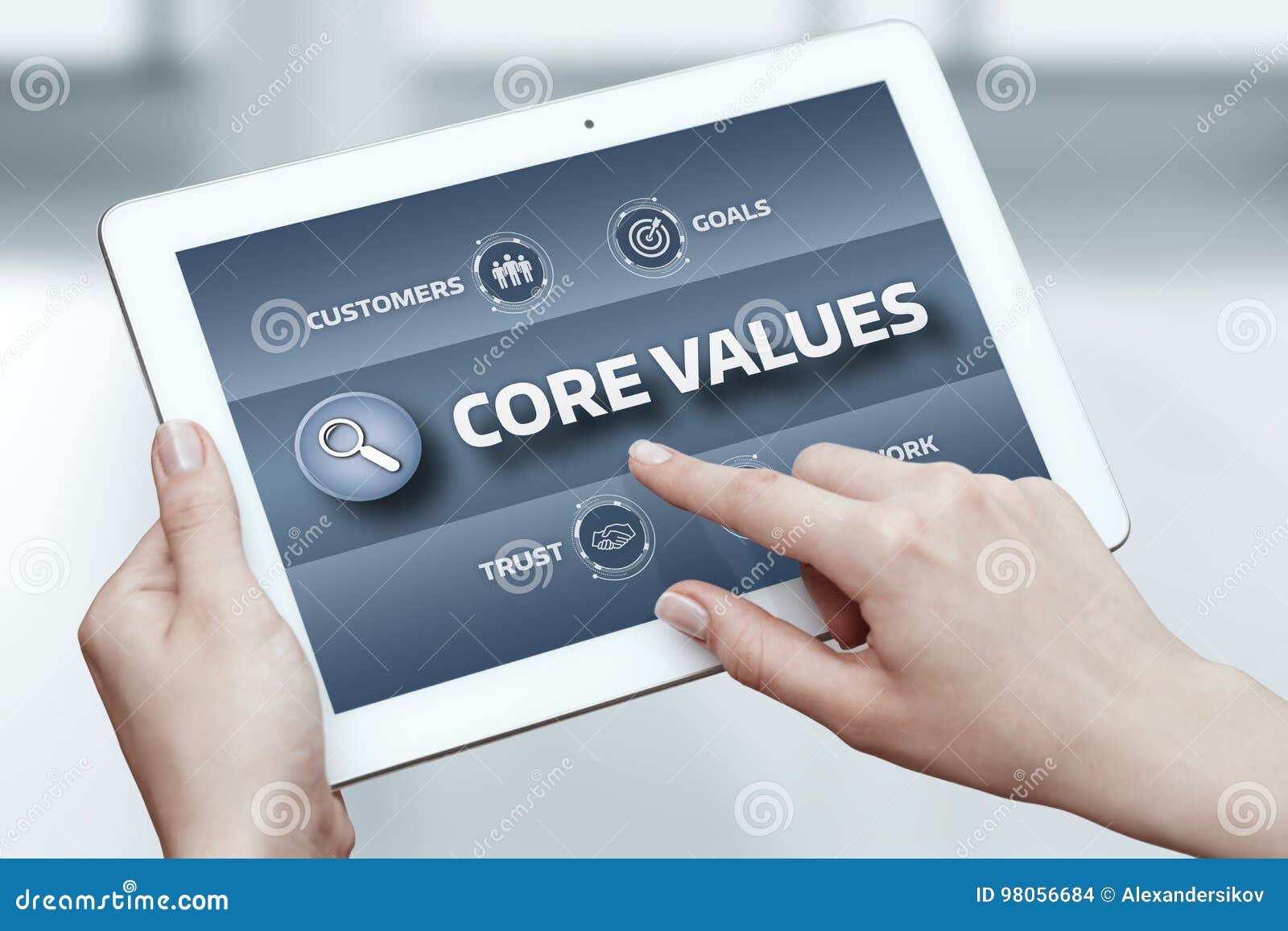 Core Values Responsibility Ethics Goals Company Concept Stock Photo ...
