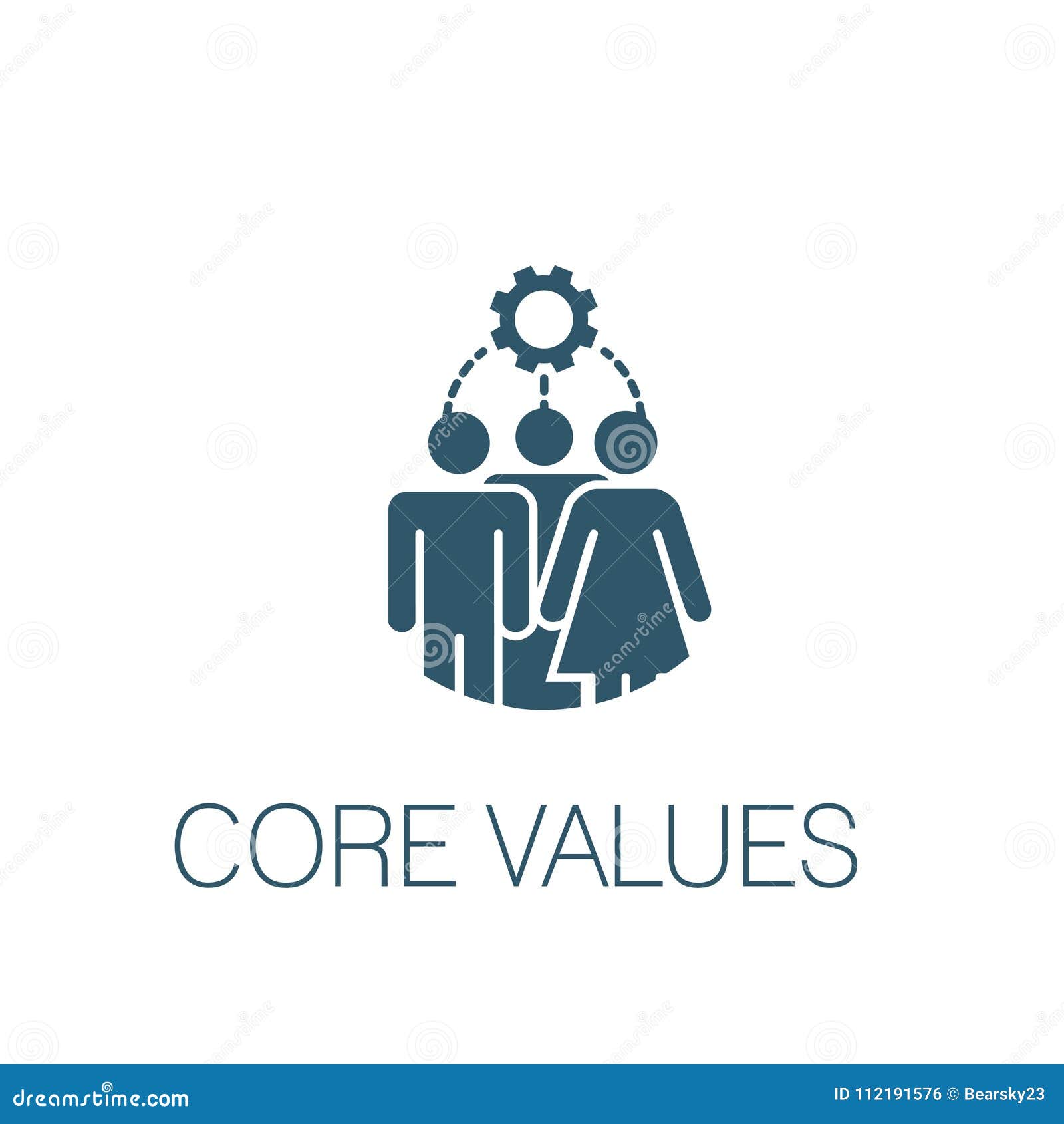 Values Person And Collaborating. Vector, Icon. Diamond. Core Values ...