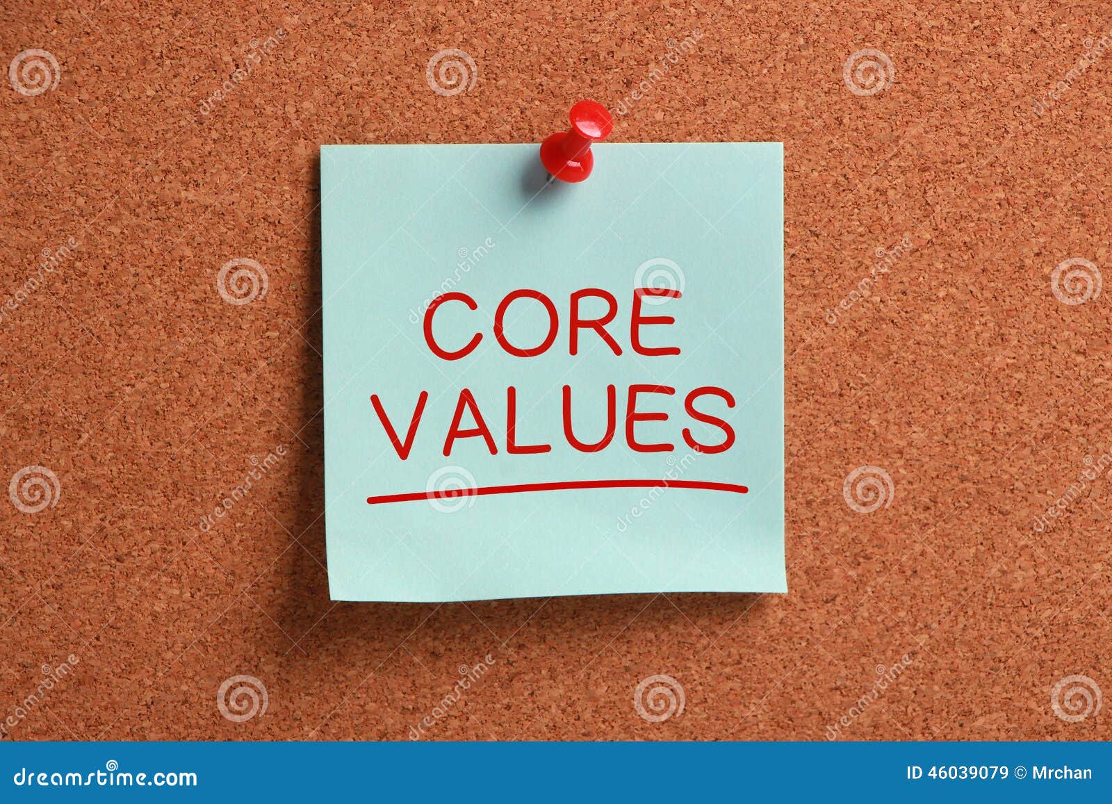 Core Values Sticky Note stock image. Image of cork, human - 46039079