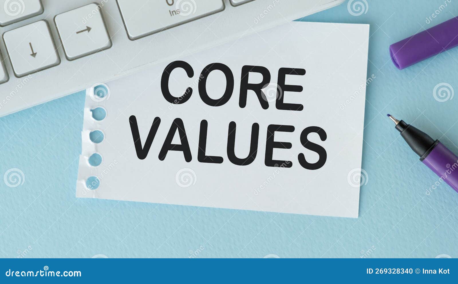 Core Values Text Concept Write on Paper Notebook. Stock Photo - Image ...
