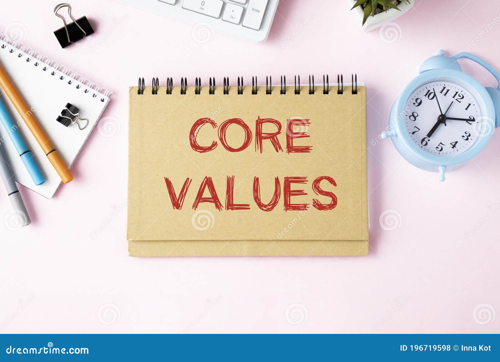 Core Values - Text Inside Notebook on Table Stock Photo - Image of ...