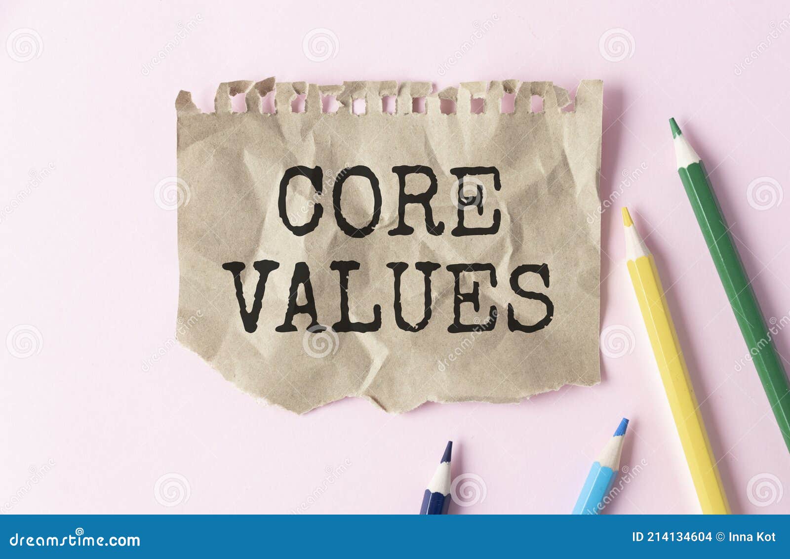 Core Values - Text Inside Notebook on Table Stock Photo - Image of ...