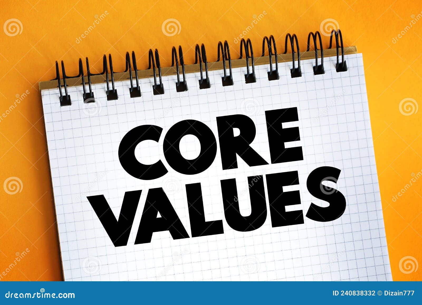 Core Values Text on Notepad, Concept Background Stock Photo - Image of ...