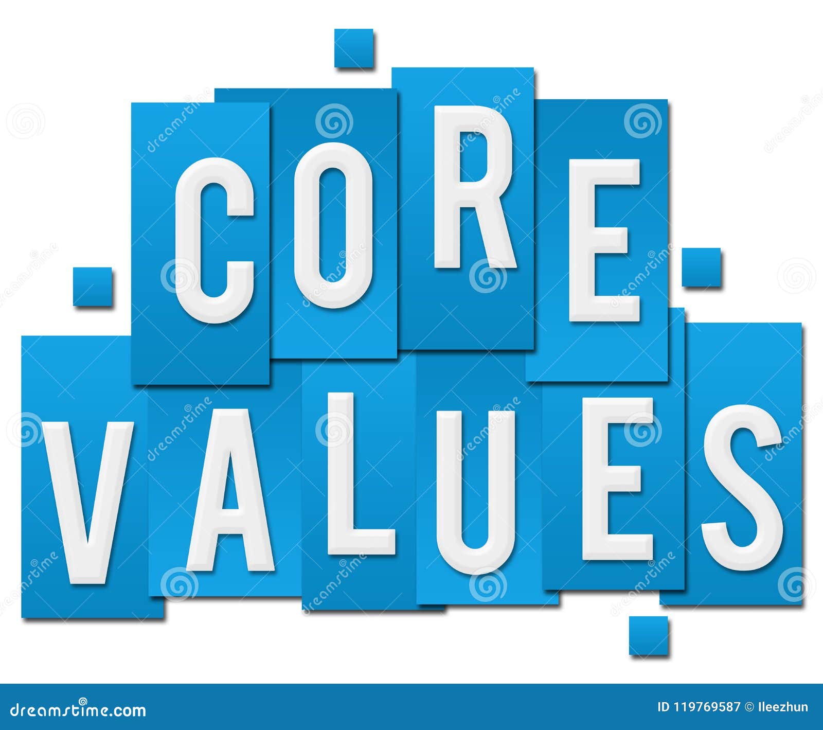 Core Values Blue Stripes Group Stock Illustration - Illustration of ...