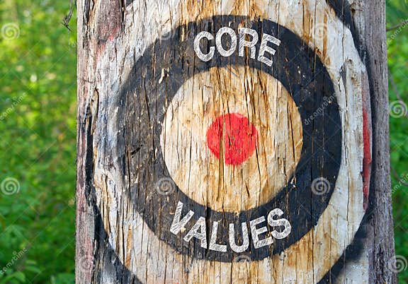 Core Values - Tree with Target in the Forest Stock Photo - Image of ...