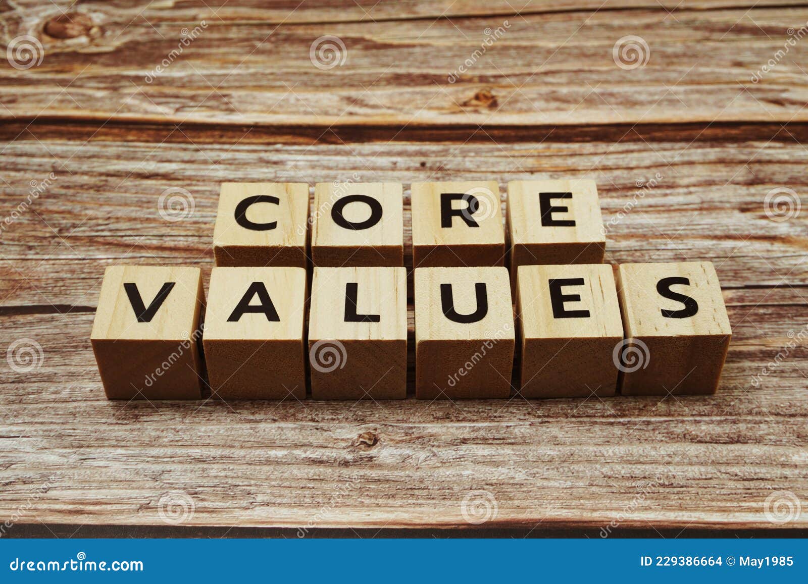 Core Values Word Alphabet Letters on Wooden Background Stock Photo ...