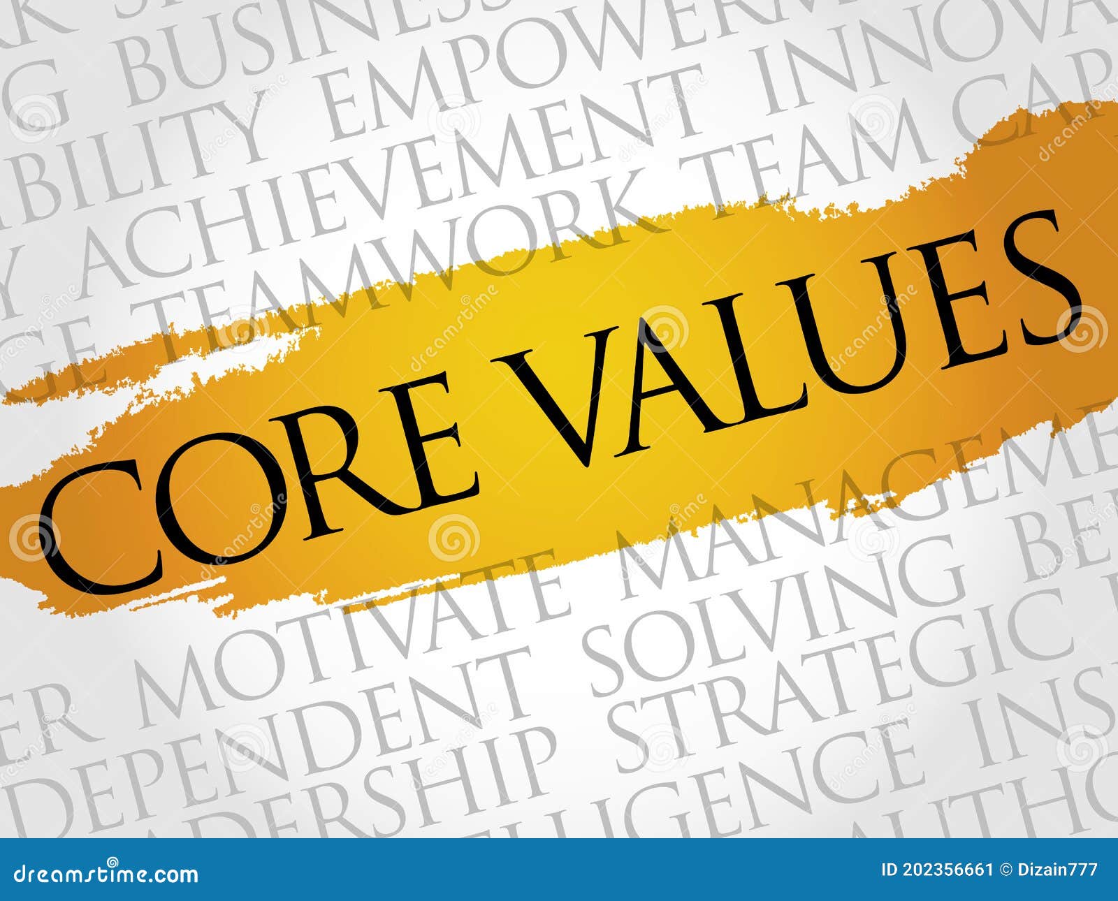 Core values word cloud stock illustration. Illustration of service ...
