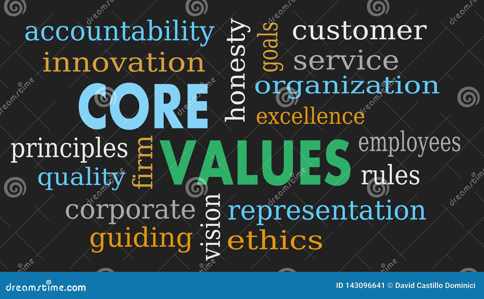Core Values Word Cloud, Business Concept - Illustration Stock ...