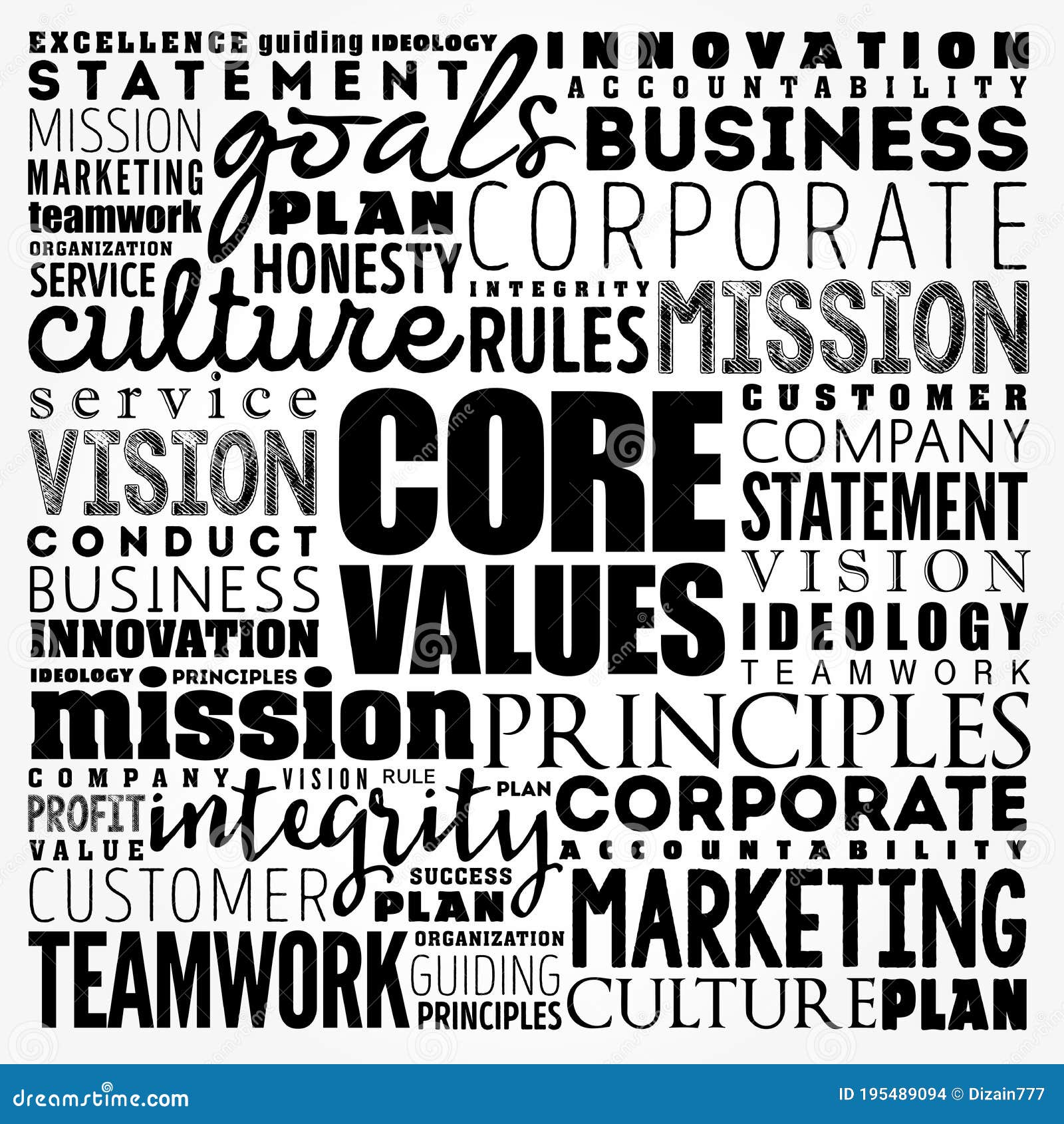 Core Values Word Cloud Collage, Business Concept Background Stock ... Core Values Word Cloud Collage, Business Concept Background Stock ...