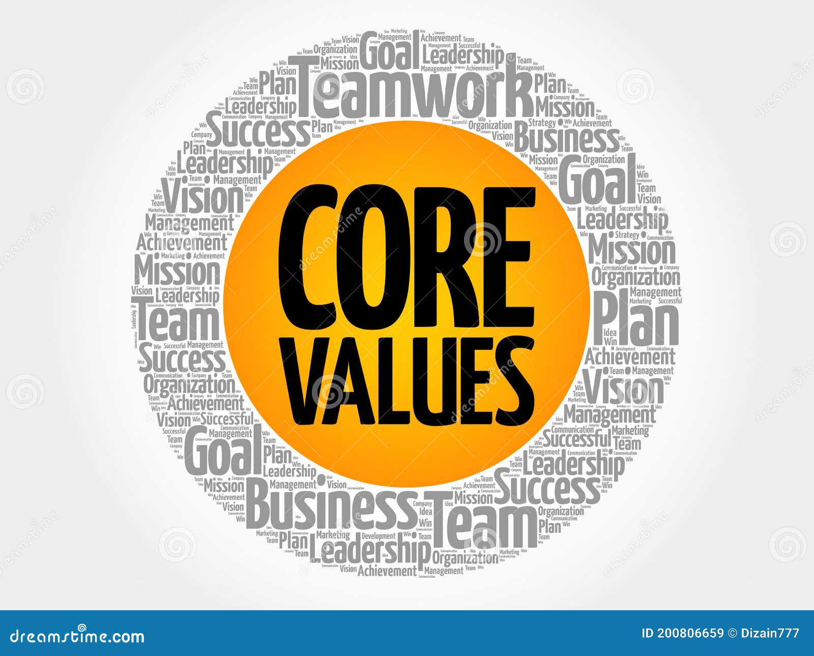 Core Values Word Cloud Collage Stock Illustration - Illustration of ...