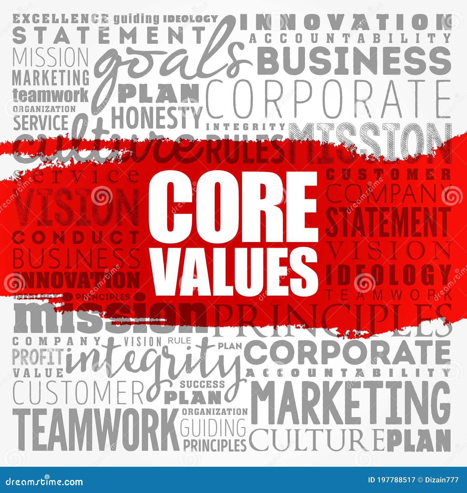 Core Values Word Cloud Collage, Business Concept Background Stock ...