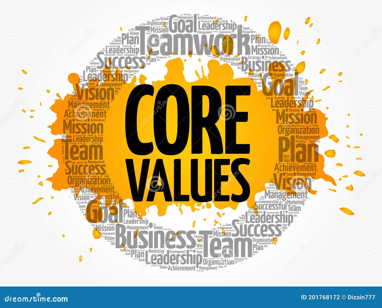 Core Values Word Cloud Collage Stock Illustration - Illustration of ...