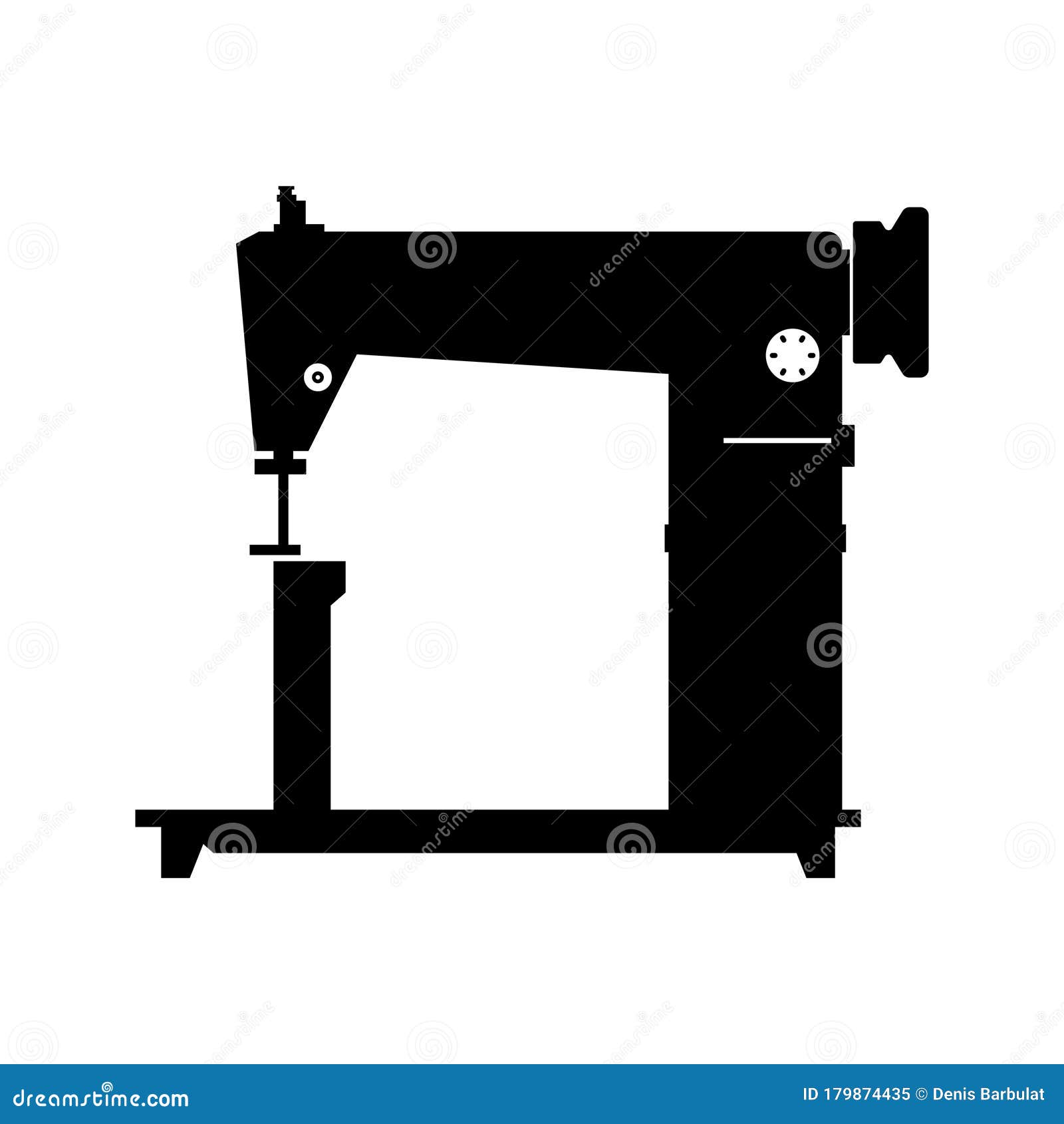 Core Veneer Stitching Sewing Machine Stock Vector - Illustration of ...