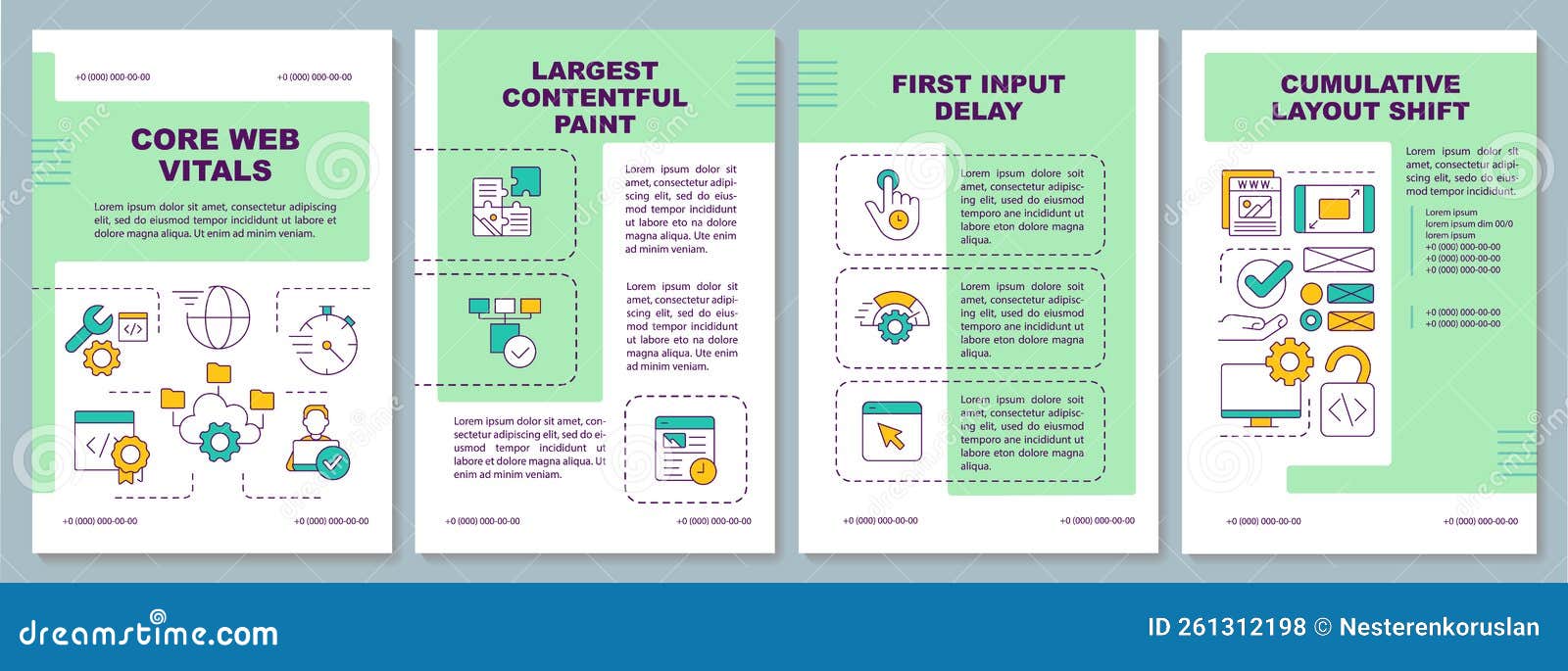 Core Web Vitals Brochure Template Stock Vector - Illustration of design ...
