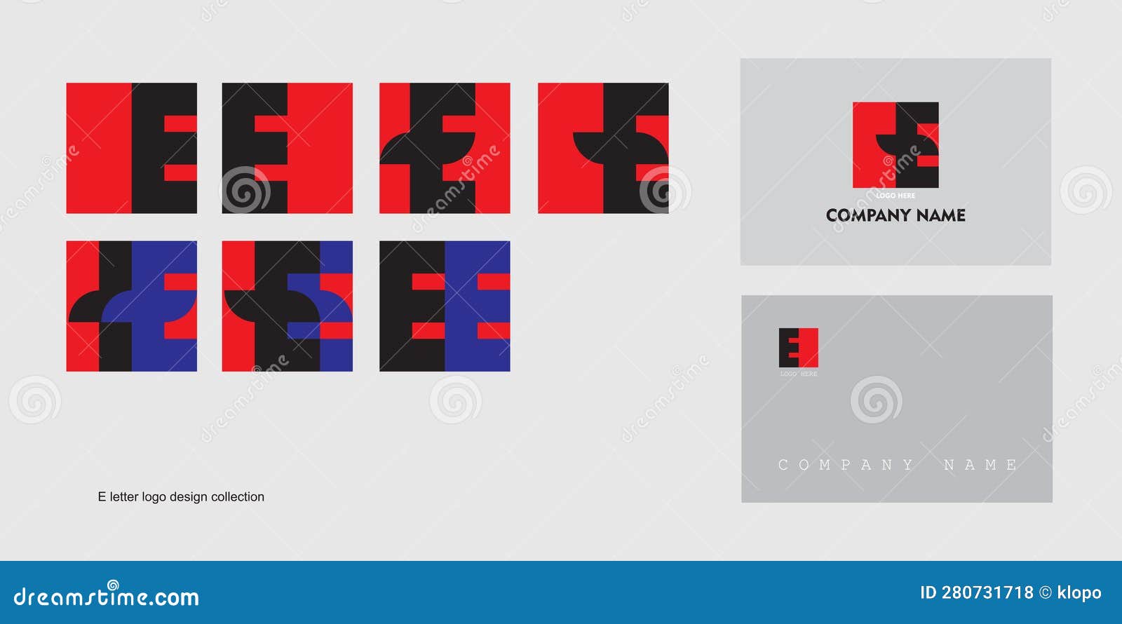 E Letter Logo Vector Design Collection Stock Illustration ...