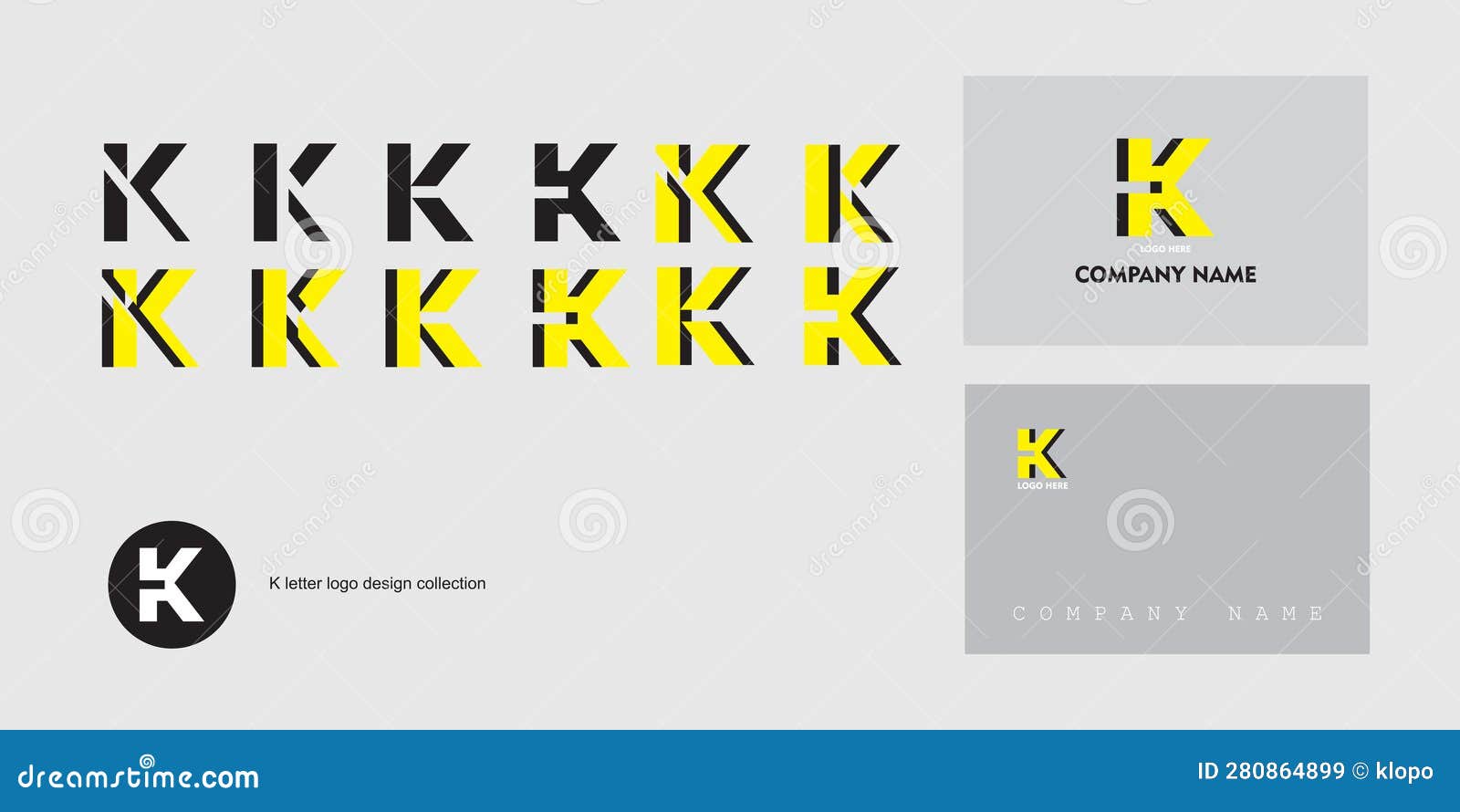 K Letter Symbol Logo Design Vector Collection Stock Illustration ...