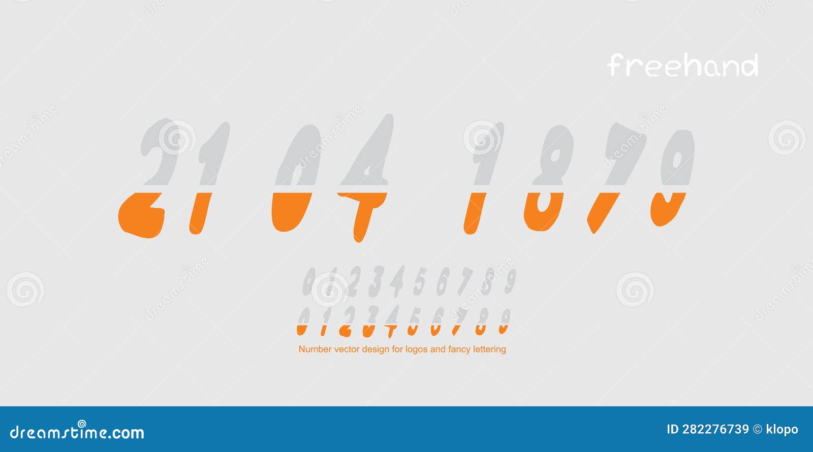 Number Vector Design for Logos and Fancy Lettering Stock Illustration ...