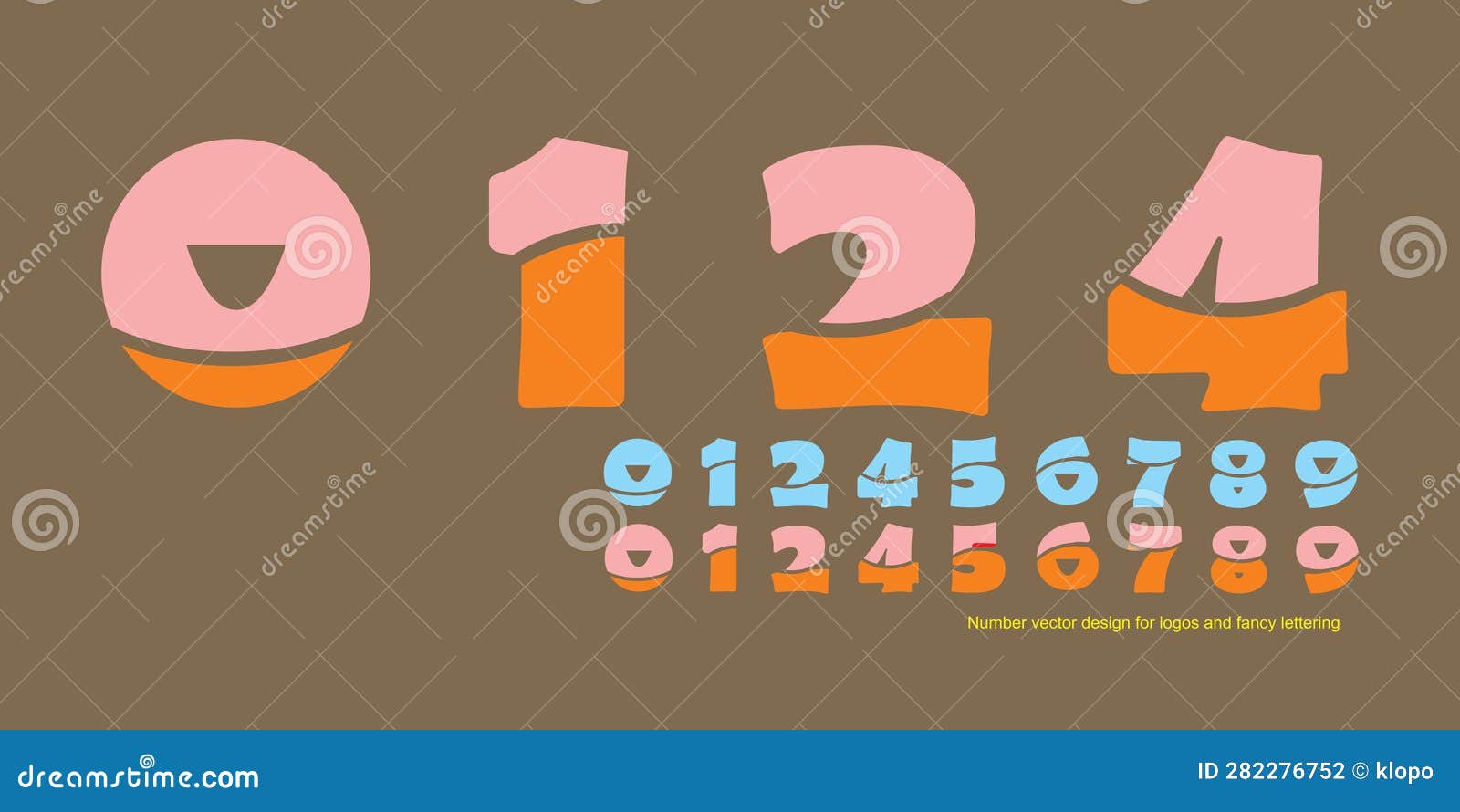 Number Vector Design for Logos and Fancy Lettering Stock Illustration ...