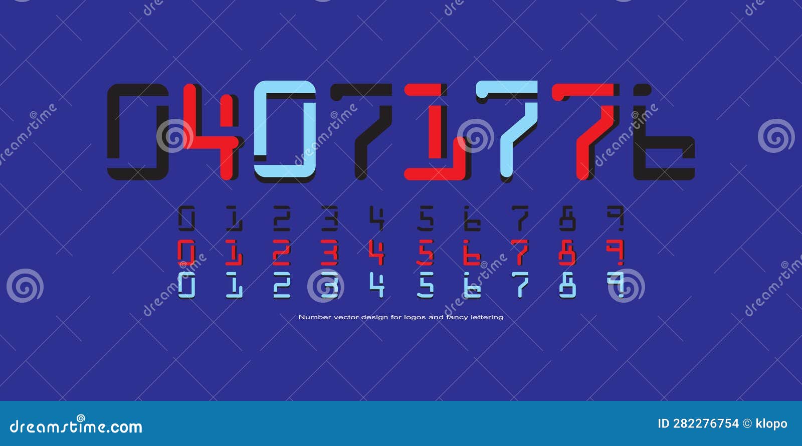 Number Vector Design for Logos and Fancy Lettering Stock Illustration ...