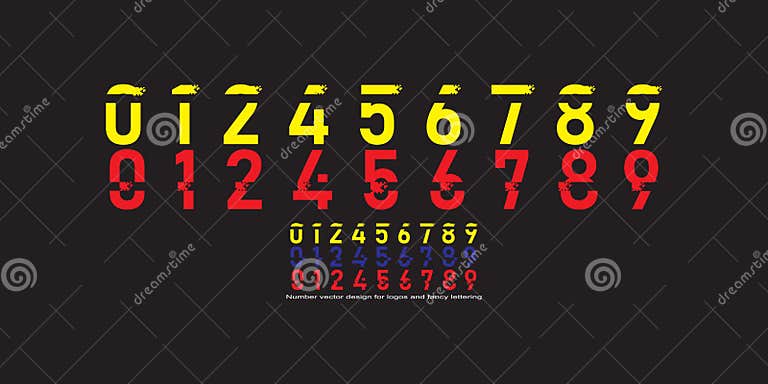 Numbers for Logos, Symbols and Beautiful Writing Stock Illustration ...